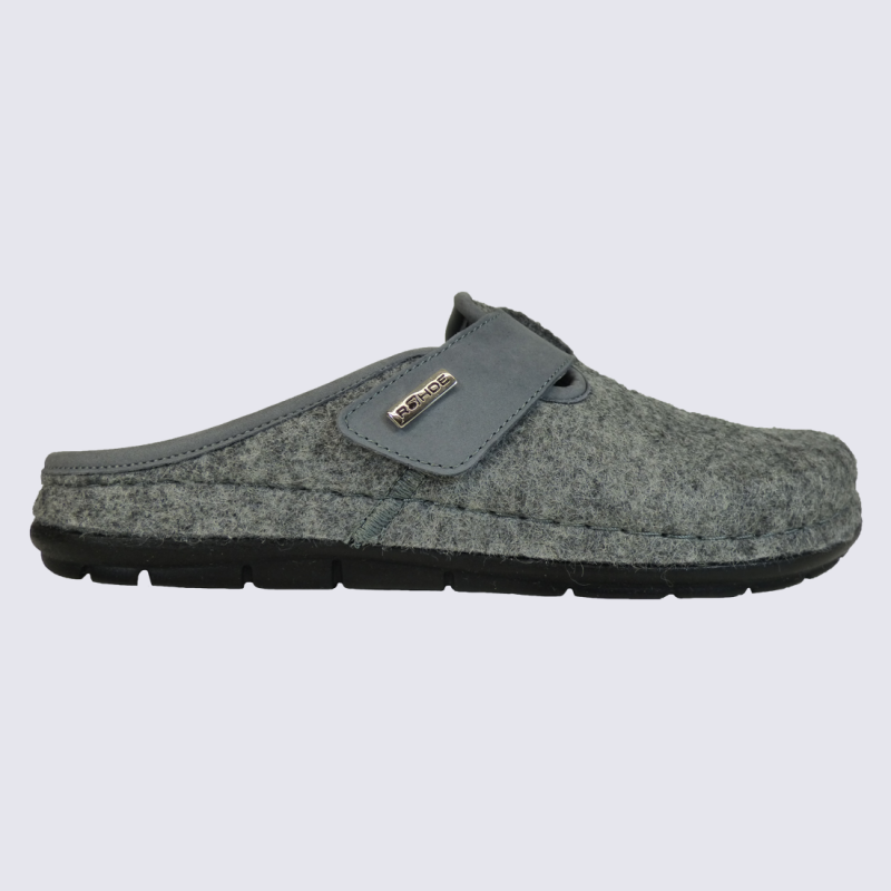 Mules Rohde, mules homme en laine gris Mules Rohde, mules homme en laine gris