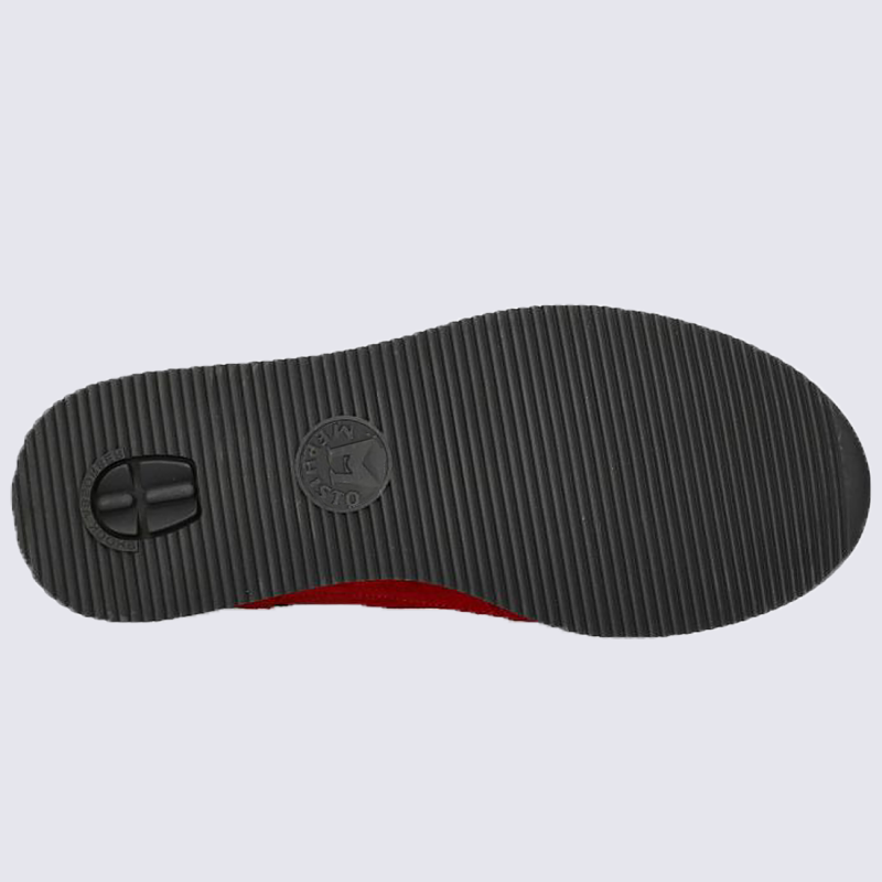 Baskets Mephisto, baskets basses confort homme en cuir velours rouge ...