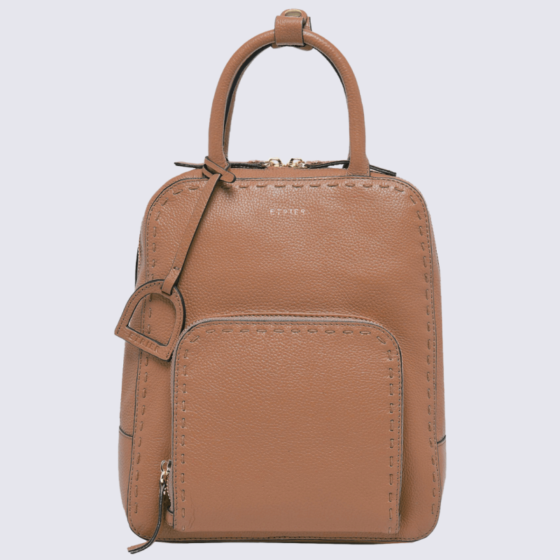 Sac à dos Etrier, sac à dos élégant femme en cuir camel | Igert ...